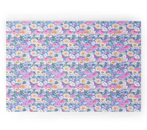 DENY DESIGNS Welcome Mat Periwinkle Garden Alison Janssen - One-color