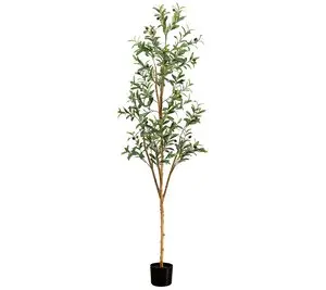 NEARLY NATURAL 6' Artificial Olive Tree With Na Tural Trunk - One-color