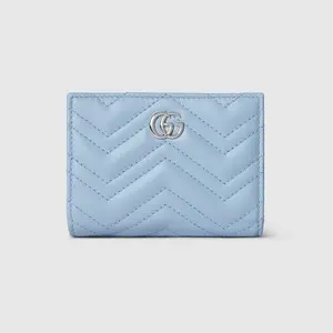 Gucci Gg Marmont Small Wallet Leather - Blue