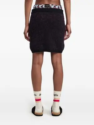 Palm Angels Knitted Argyle Miniskirt