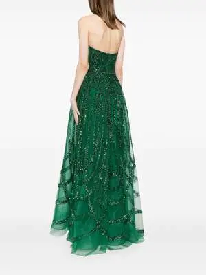 Zuhair Murad Bead-embroidered Corset Gown