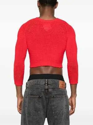 DOUBLET Chunk-knit Cropped Jumper