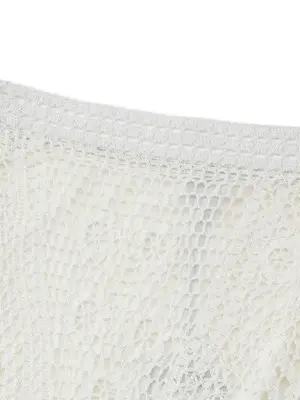 Shanghai Tang Open-knit Straight Skirt