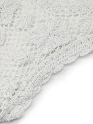 Shanghai Tang Crochet Fringed Maxi Dress