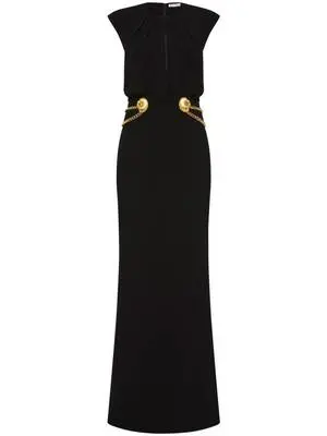 Rebecca Vallance Chelsea Belt-appliqué Gown - Black