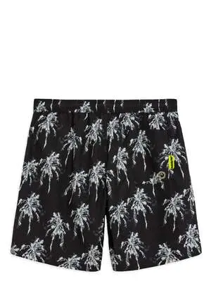 BARROW Palm-tree Print Swim Shorts