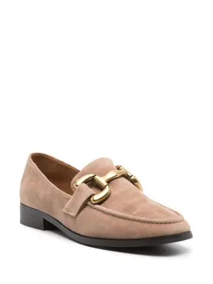 BIBI LOU Zagreb Suede Loafers - Neutrals