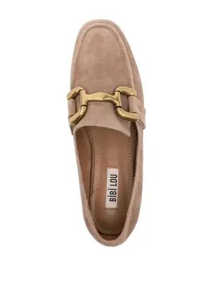 BIBI LOU Zagreb Suede Loafers - Neutrals