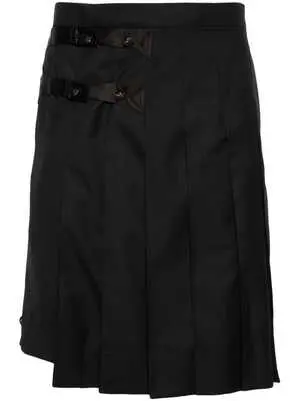 Thom Browne Pleated Wool Skorts