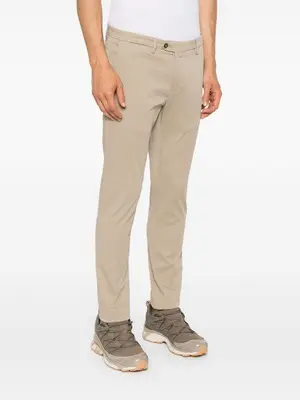BRIGLIA 1949 Pressed-crease Tapered-leg Trousers - Brown