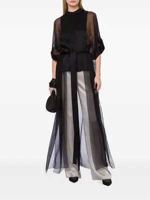 Alberta Ferretti Sheer Panelled Blouse