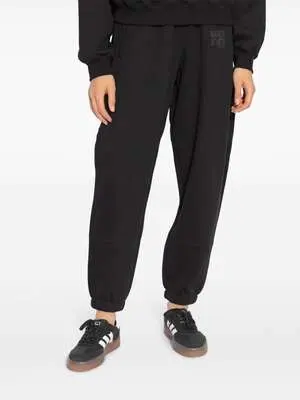 Alexander Wang Logo Cotton Track Pants - Black
