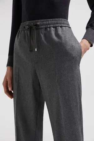 Moncler Cashmere Blend Jogging Pants - Grey