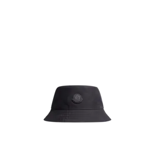 Moncler Leather Logo Patch Bucket Hat