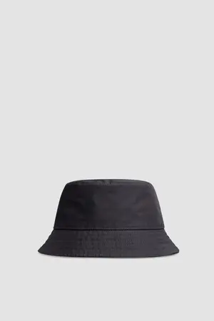 Moncler Leather Logo Patch Bucket Hat