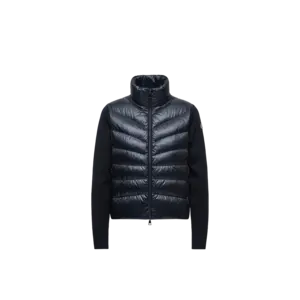 Moncler Padded Wool Cardigan - Blue