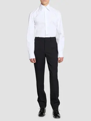 Saint Laurent Pants In Wool Gabardine