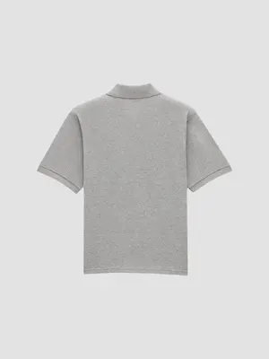 Saint Laurent Cassandre Polo Shirt In Pique - Gris Chine