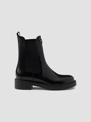 Prada Brushed Calf Leather Chelsea Boots
