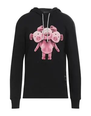 DRHOPE Cotton French Terry Sweatshirt With Graphic Print - Black
