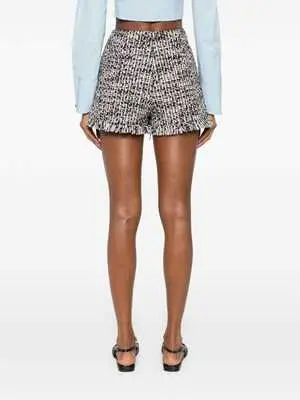 SELF-PORTRAIT Tweed Fringed Shorts