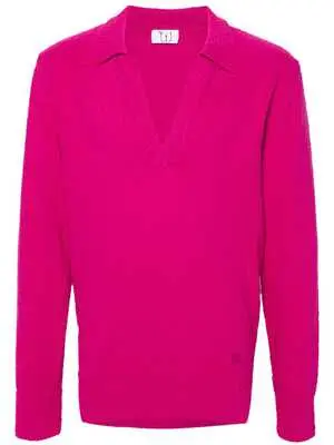 WINNIE N.Y.C Split-neck Bouclé Jumper