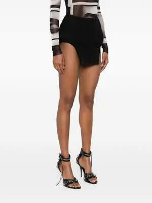 MUGLER Padded Denim Mini Skirt