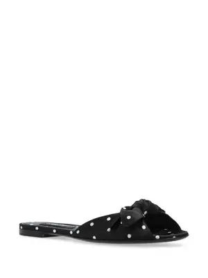 Dolce & Gabbana Polka Dot-print Satin Slides