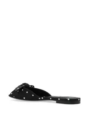 Dolce & Gabbana Polka Dot-print Satin Slides