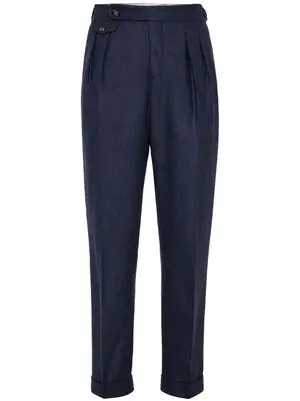 Brunello Cucinelli Tailored Tapered Trousers - Blue