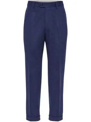 Brunello Cucinelli Wool-cashmere Tailored Trousers