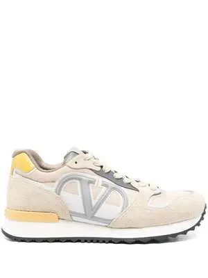 Valentino Garavani Vlogo Lace-up Sneakers - Neutrals