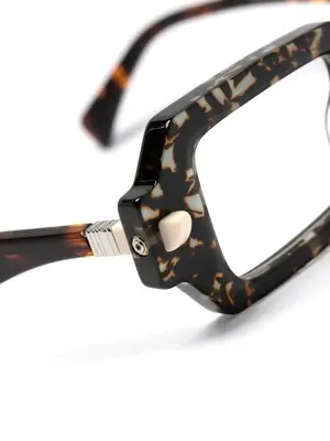 KUBORAUM Tortoiseshell Rectangle Eyeglasses