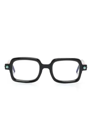 KUBORAUM P2 Square-frame Glasses - Black