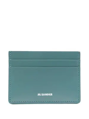JIL SANDER Logo-print Leather Cardholder - Blue
