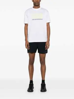 EA7 Studded Logo-detail Cotton T-shirt - White