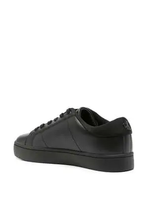 Calvin Klein Debossed-logo Leather Sneakers - Black