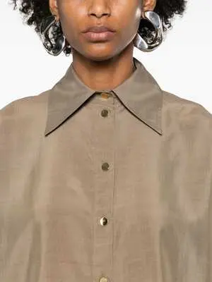QUIRA Pointed-collar Buttoned Shirt