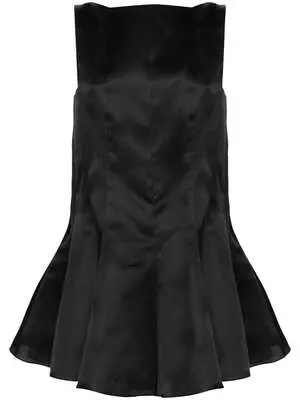 Khaite The Mags Silk Short Dress - Black