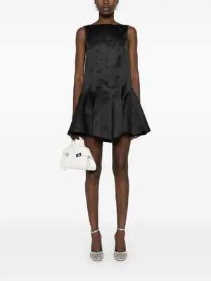 Khaite The Mags Silk Short Dress - Black