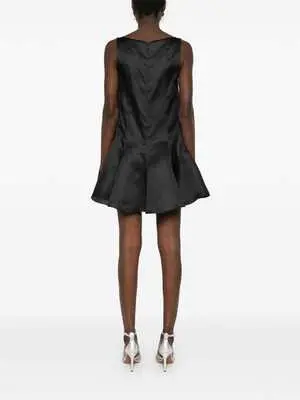 Khaite The Mags Silk Short Dress - Black