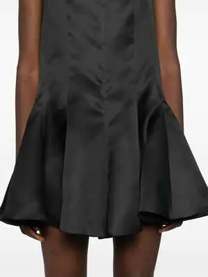 Khaite The Mags Silk Short Dress - Black