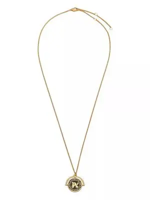 Palm Angels Monogram Pendant Chain Necklace - Gold