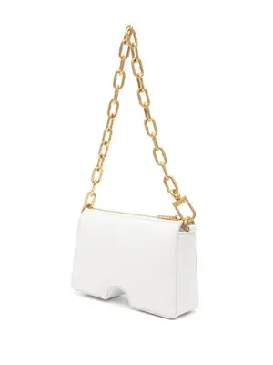 Off-White Burrow Leather Shoulder Bag - White