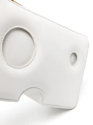 Off-White Burrow Leather Shoulder Bag - White