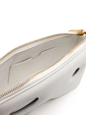 Off-White Burrow Leather Shoulder Bag - White
