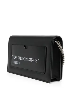 Off-White Slogan-print Leather Crossbody Bag