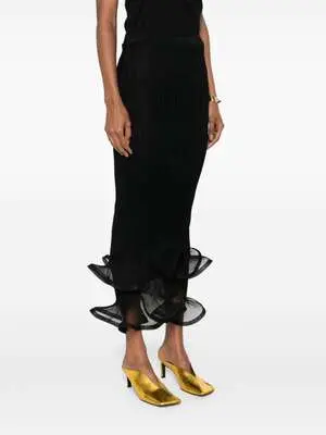 Simkhai Kelso Ruffle-detail Skirt - Black