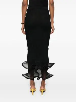 Simkhai Kelso Ruffle-detail Skirt - Black