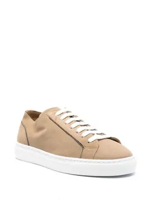DOUCAL'S Monili Chain-detail Suede Sneakers - Neutrals